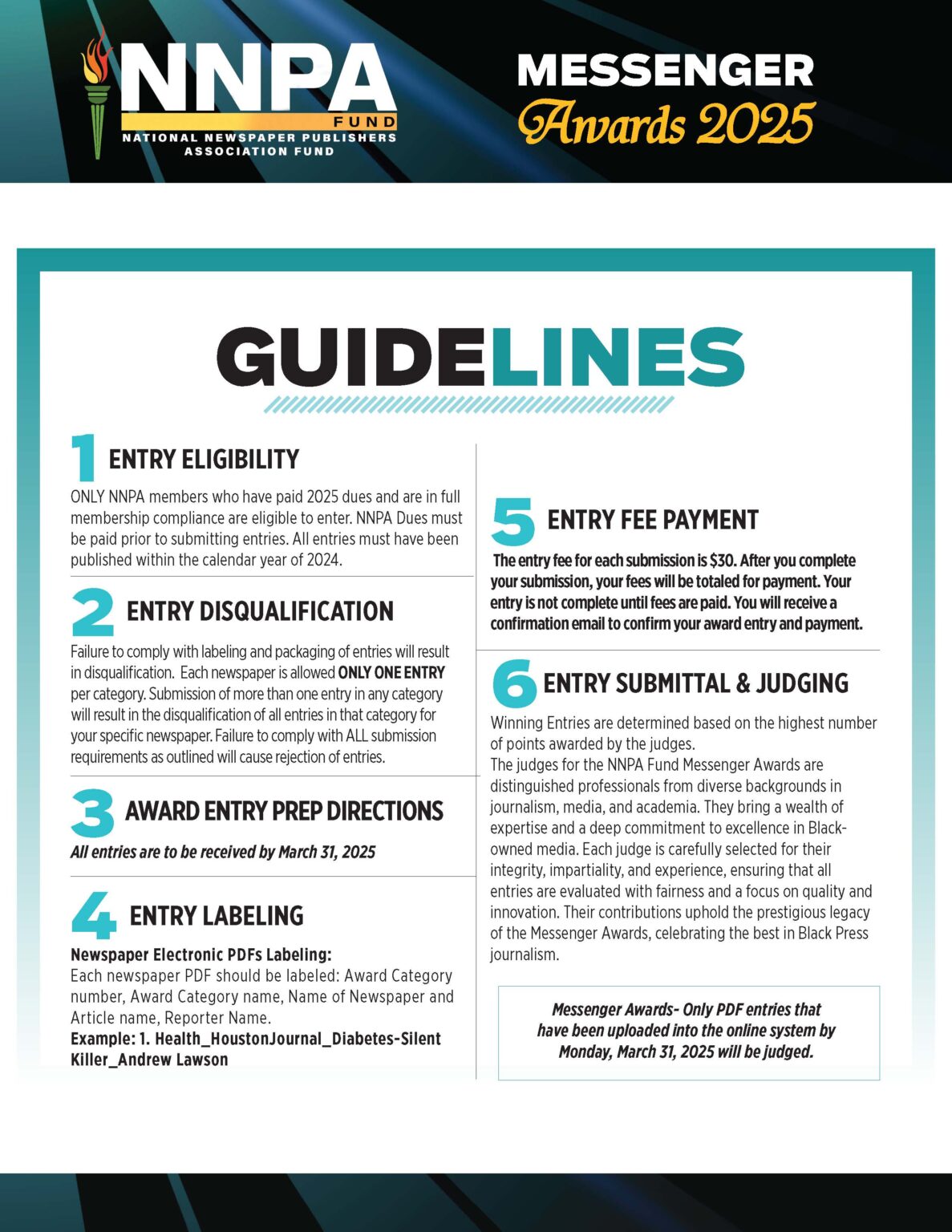 NNPA MESSENGER AWARDS 2025 - NNPA Fund