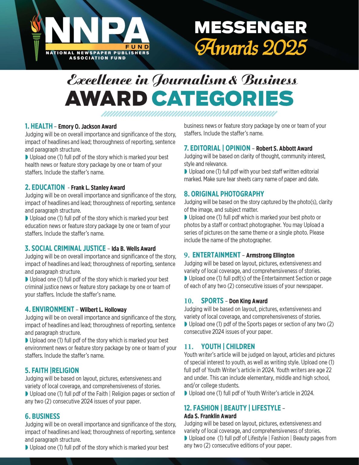 NNPA MESSENGER AWARDS 2025 - NNPA Fund